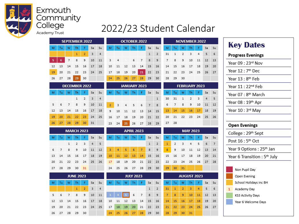 Exmouth Community College - Term Dates